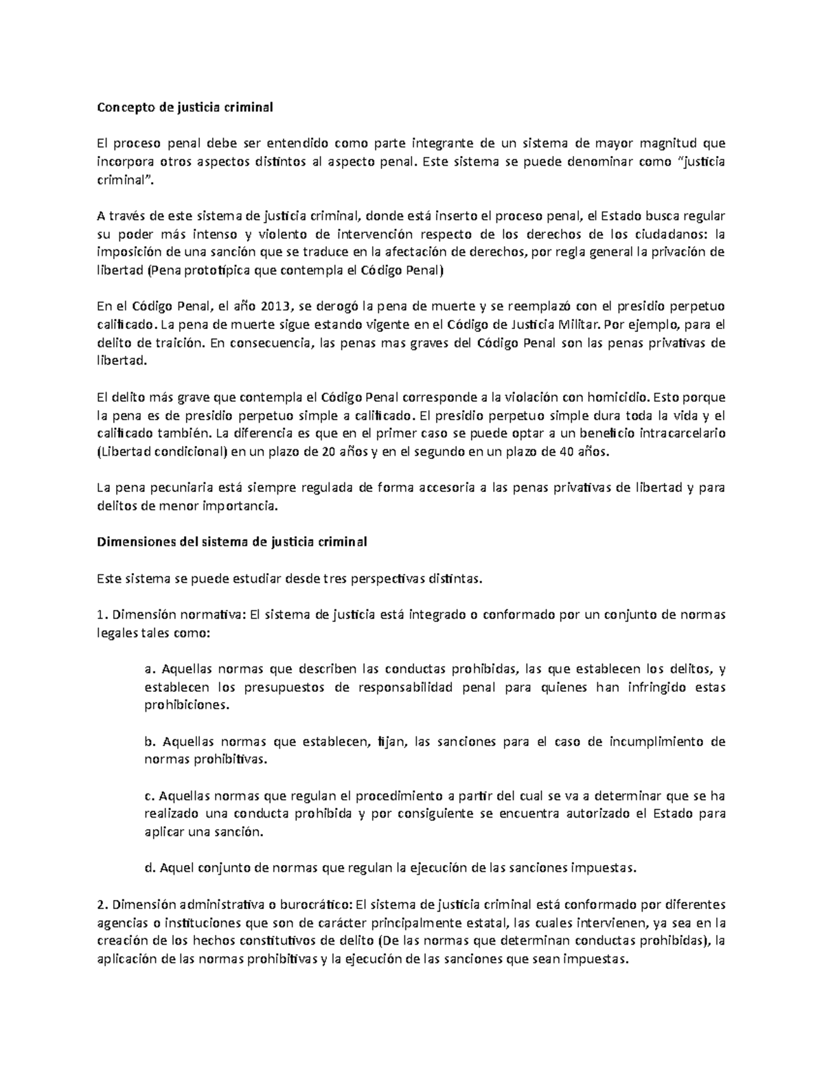 Concepto de justicia criminal - Este sistema se puede denominar como ...