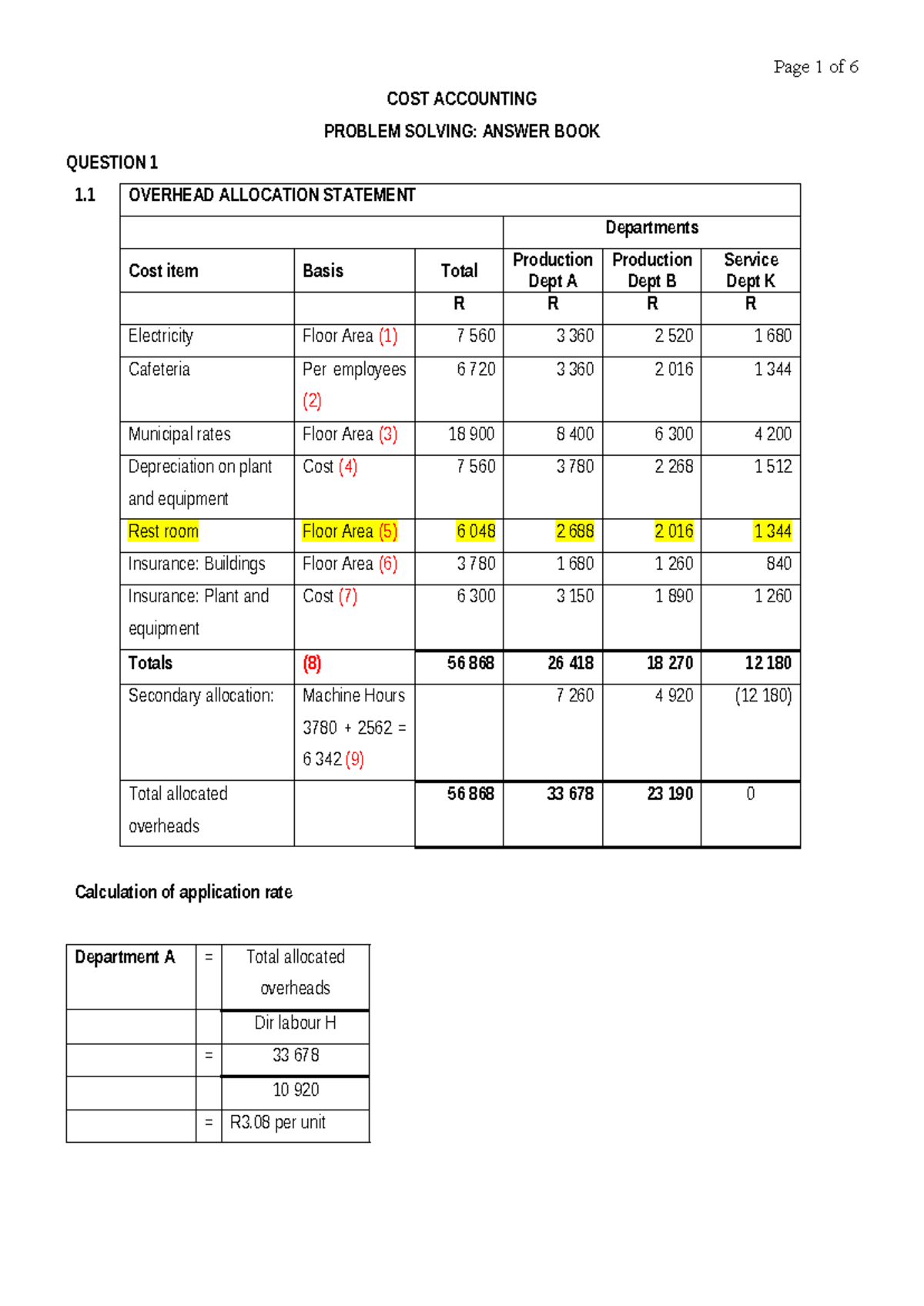 COST ACC Problem Solving Answer BOOK revision 14052024 - COST ...