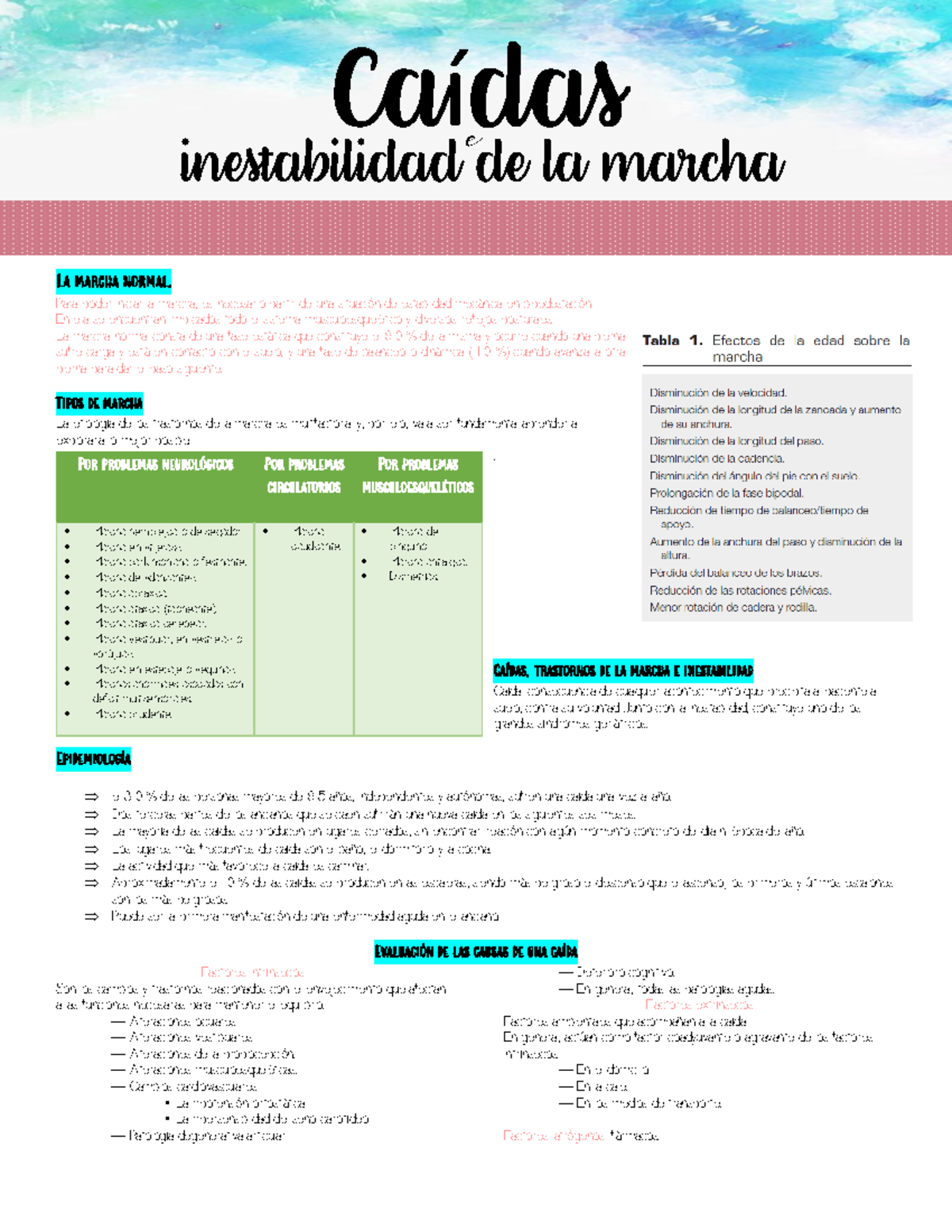 Caidas e inestabilidad de la marcha - La marcha normal. Para poder ...