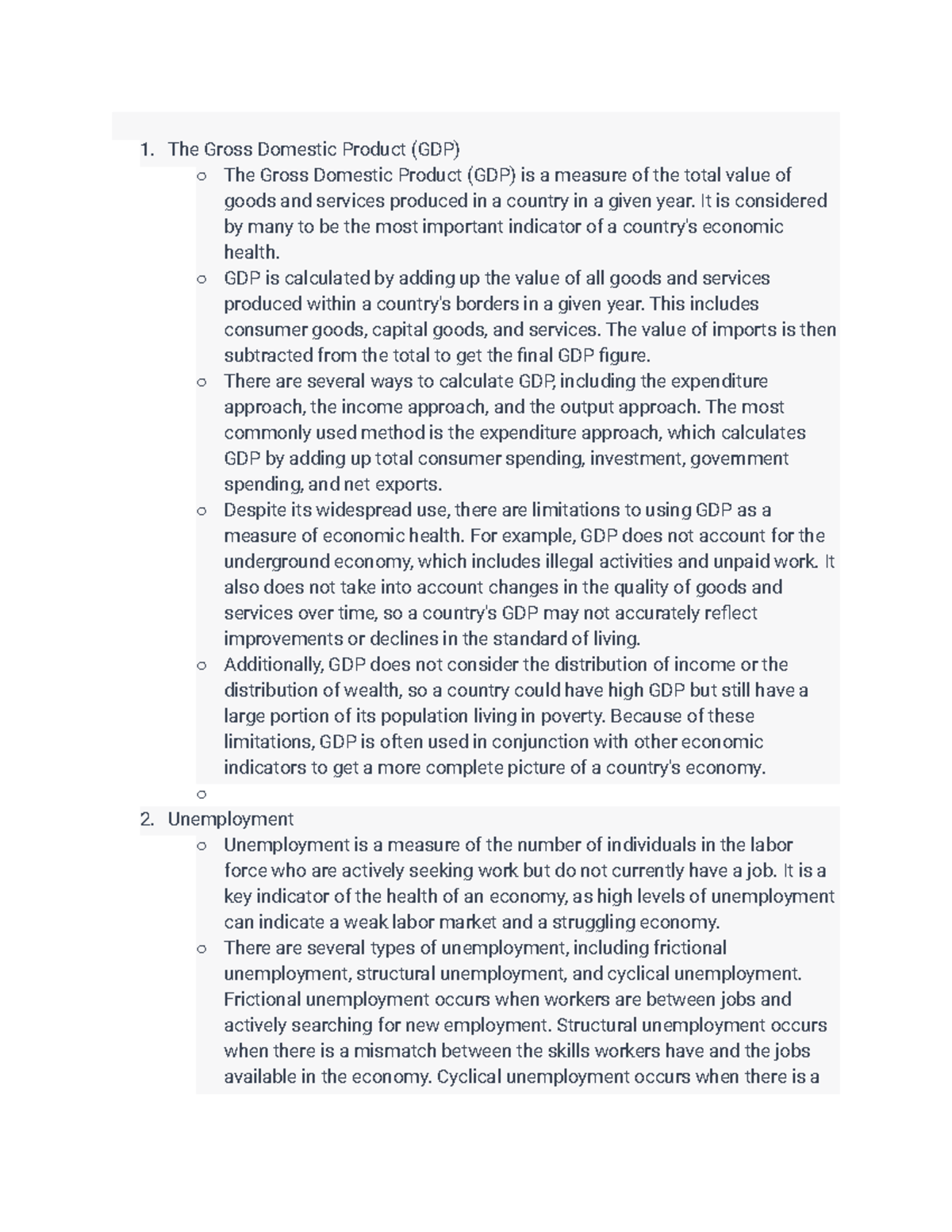 Economics #1 - Intro Econ - The Gross Domestic Product (GDP) The Gross ...