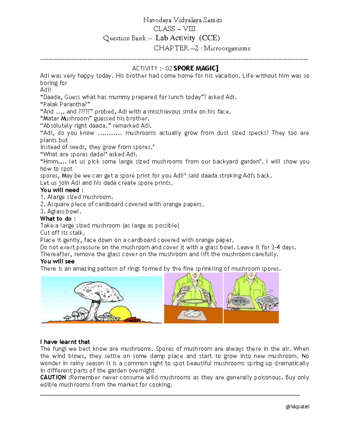 Science Worksheet Microorganisms Spore Magic Talking About Spore 5322