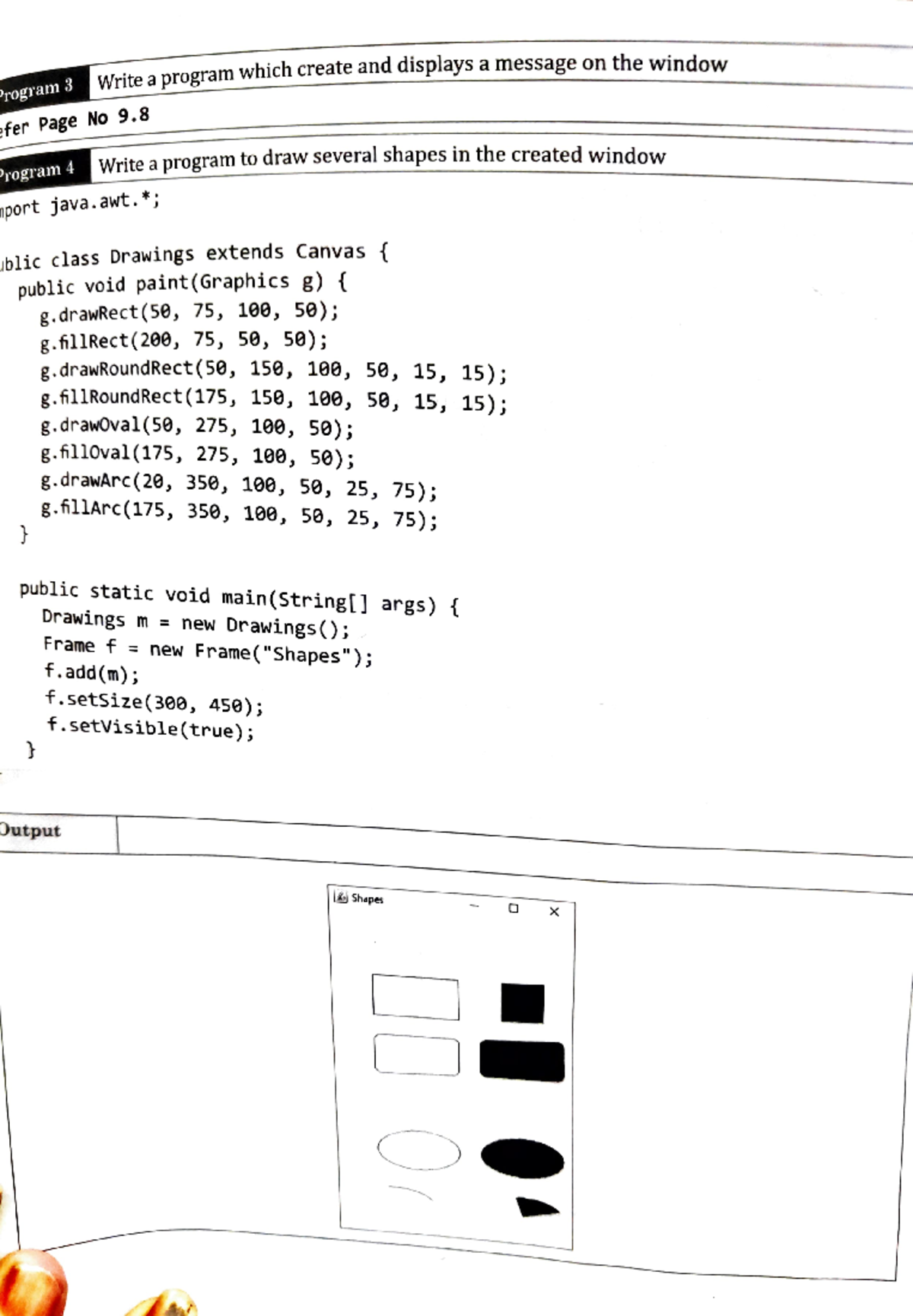 Changed program - nil - Write a program which create and displays a ...