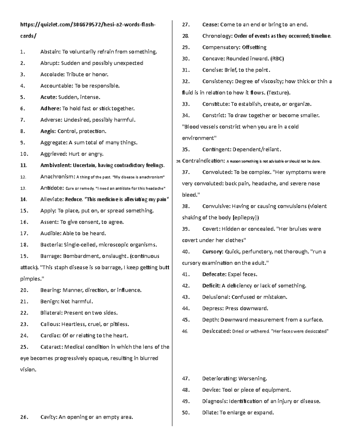 Hesi A2 Vocabulary Hesi Test Quizlet 306679572 hesi a2 words flash