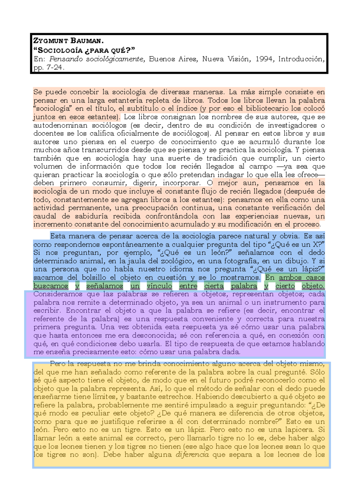 Sociología para que - Sigmunt Bauman en pensando Sociológicamente ...