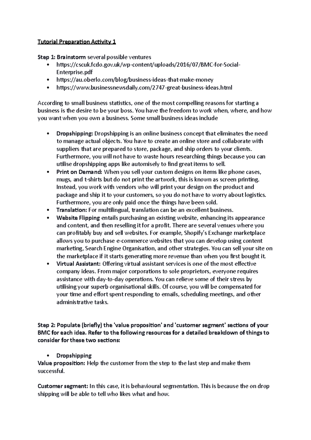 Tutorial Preparation Activity 1 - L&E - Tutorial Preparation Activity 1 ...