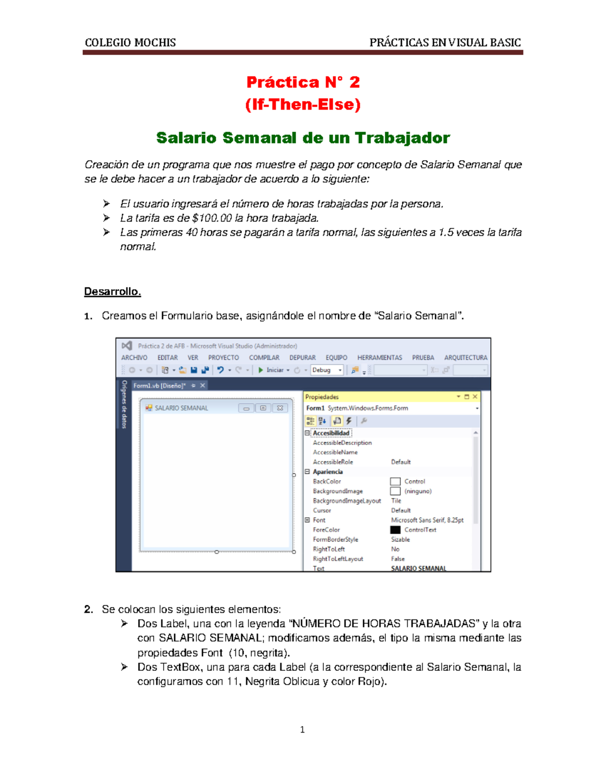 Práctica 2 de Visual Basic - COLEGIO MOCHIS PRÁCTICAS EN VISUAL BASIC ...