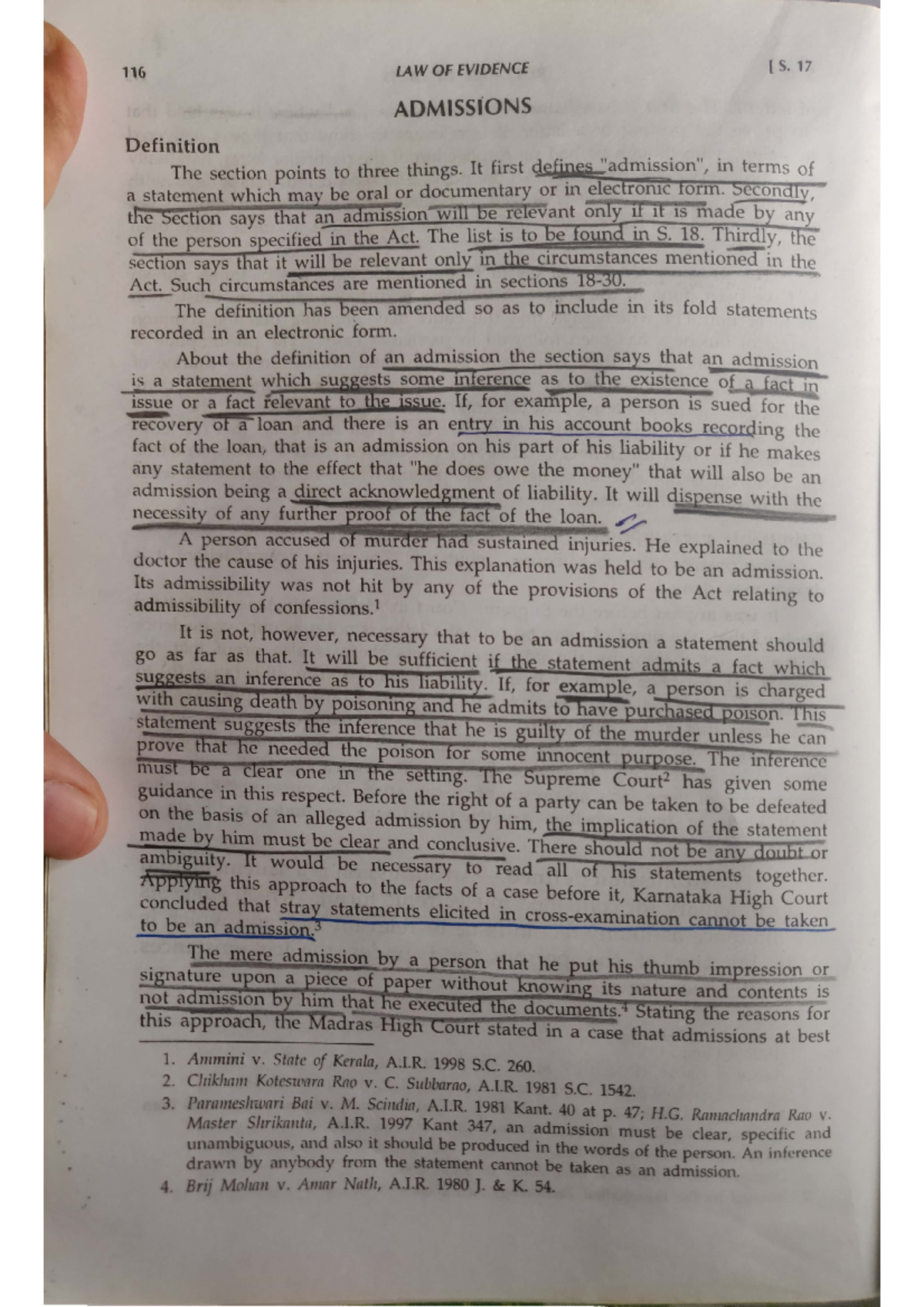 Admission and Confessions - LLB - Studocu