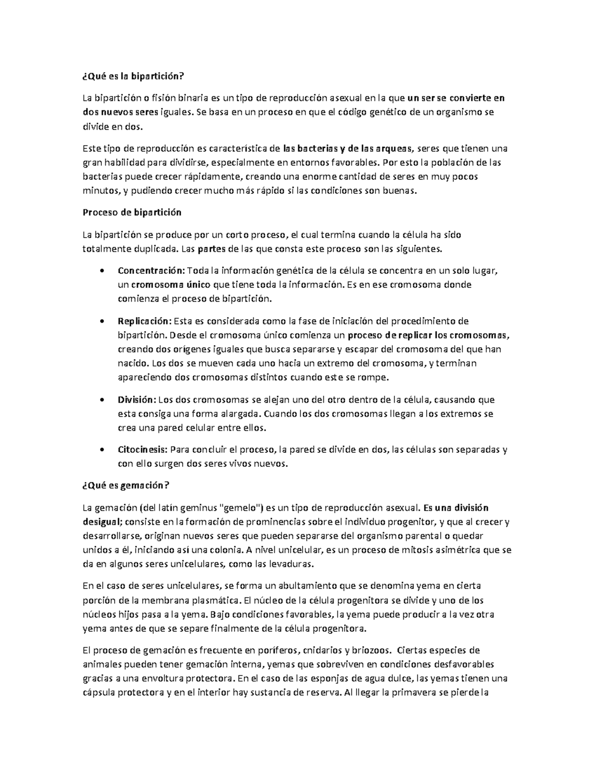 Reproducción asexual - øQuÈ es la biparticiÛn? La biparticiÛn o fisiÛn ...