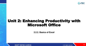 Network Technology Unit 04 Esoft level 3 Diploma in IT level - Course ...