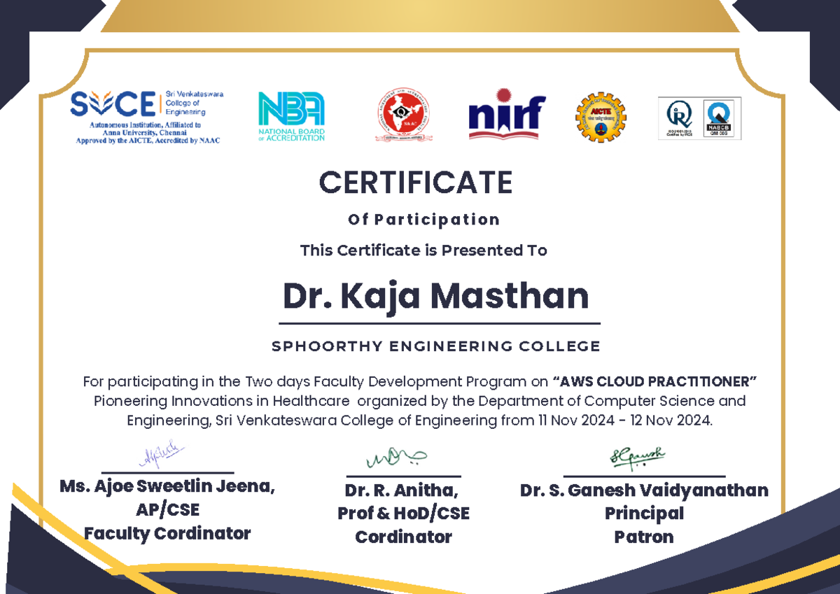 Dr Kaja Masthan - notes - Ms. Ajoe Sweetlin Jeena, AP/CSE Faculty ...