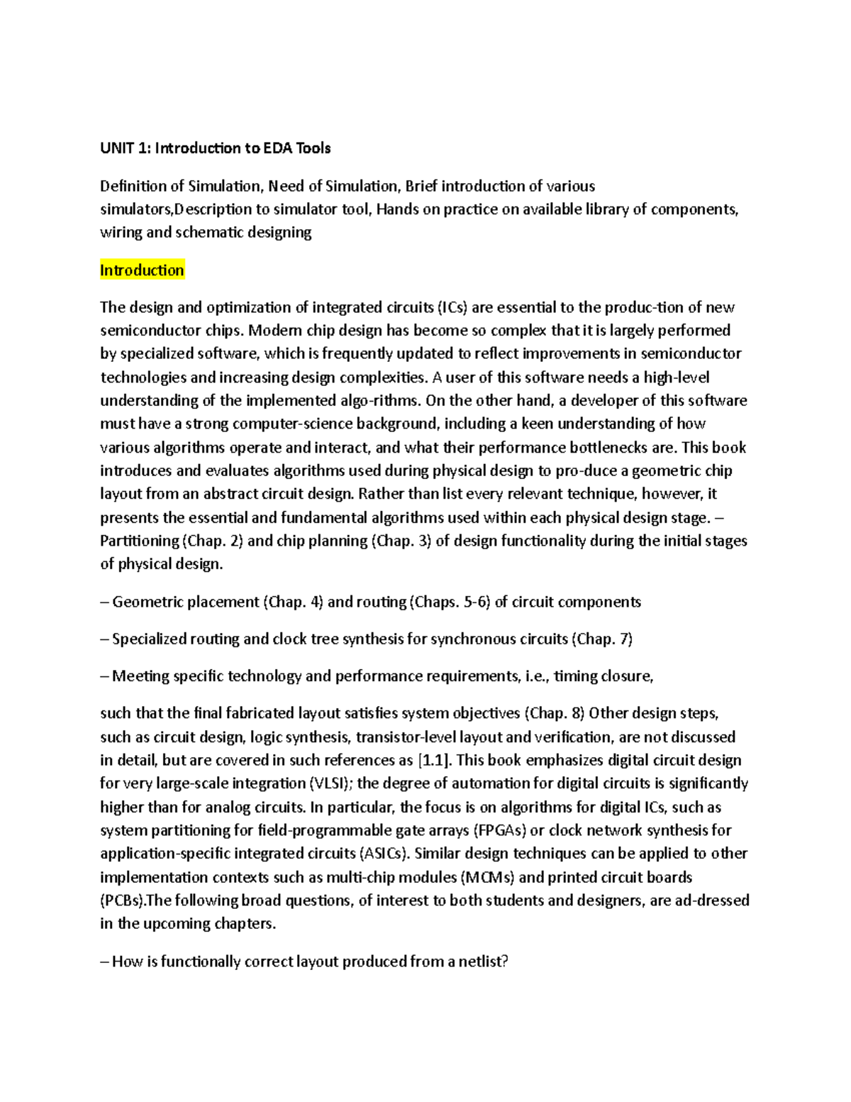 UNIT 1 Introduction to EDA tool-WPS Office - UNIT 1: Introduction to ...