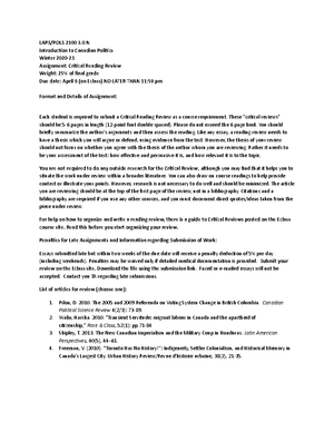 Shipley imperialism - Lecture notes - 44 The New Canadian Imperialism ...