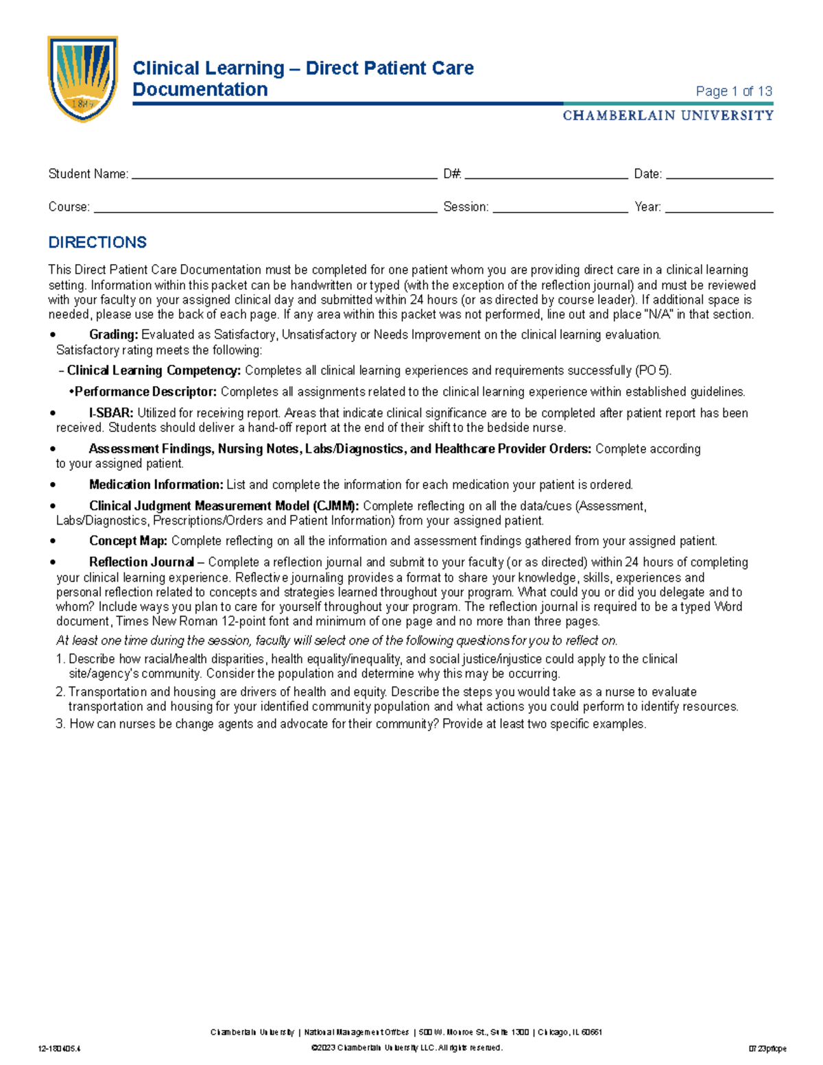 Level 3 DPCD - Clinical Learning – Direct Patient Care Documentation ...