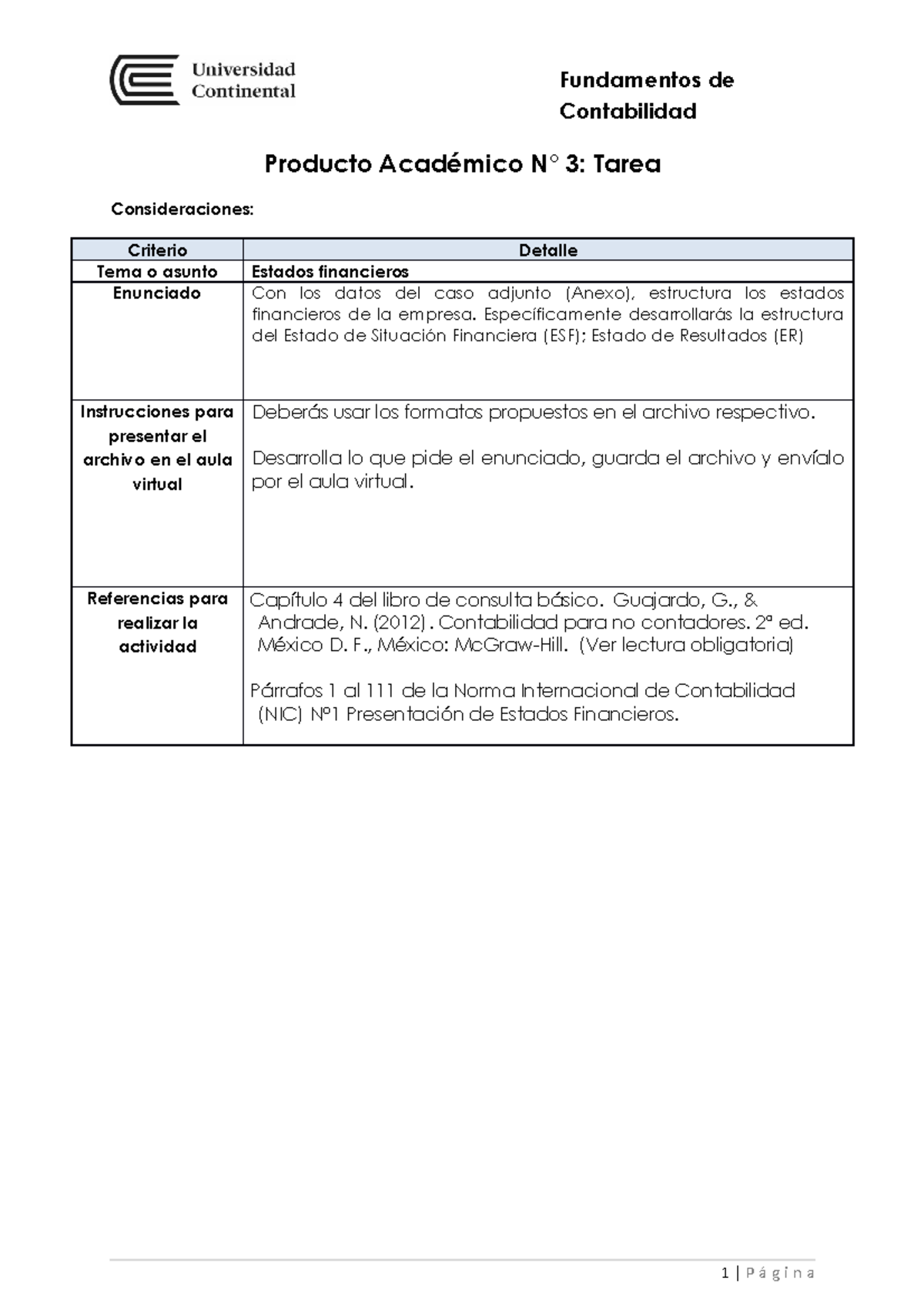 Producto Académico 3 - graficos - Producto Académico N° 3: Tarea Consideraciones: Criterio ...