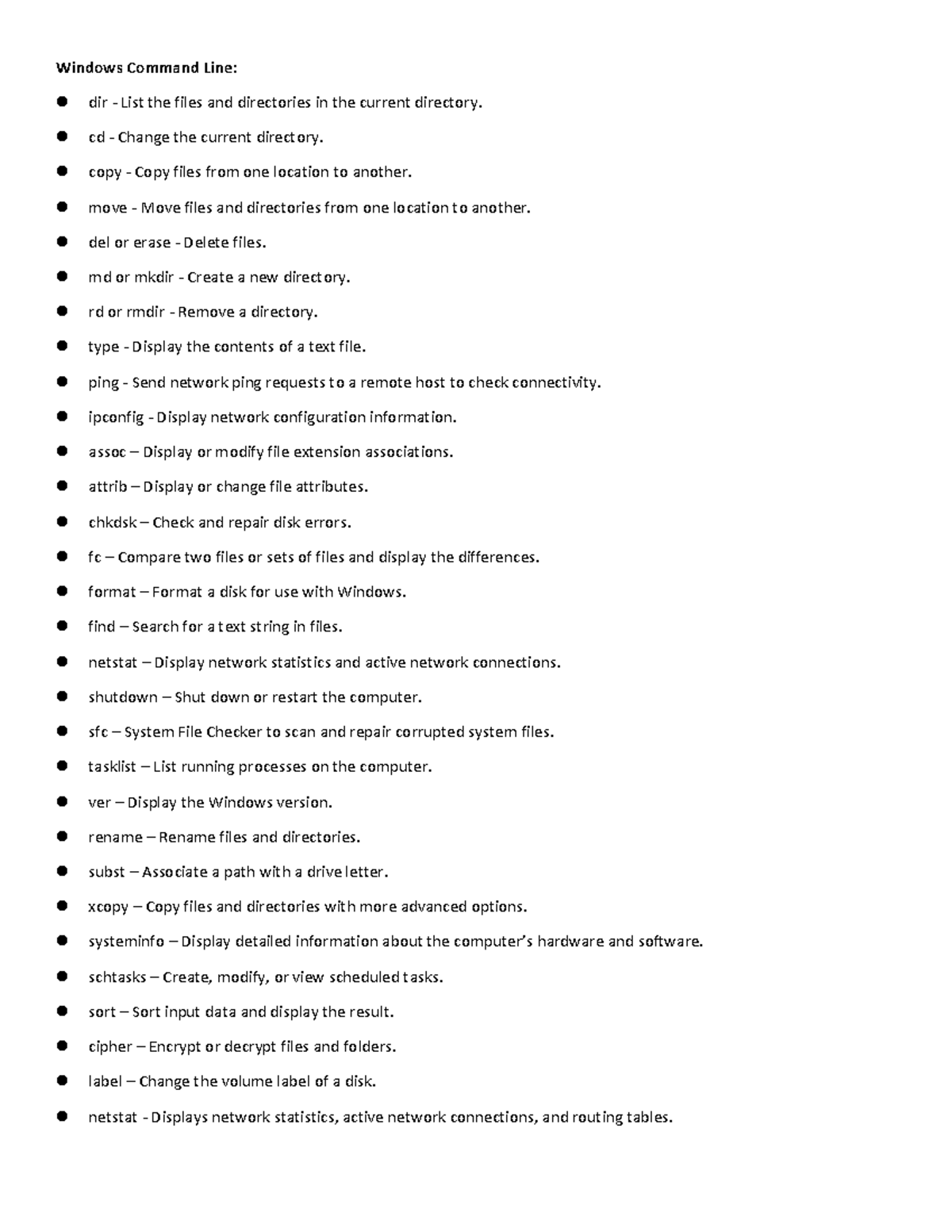 Windows Command Line And Power Shell Windows Command Line Dir List The Files And Directories