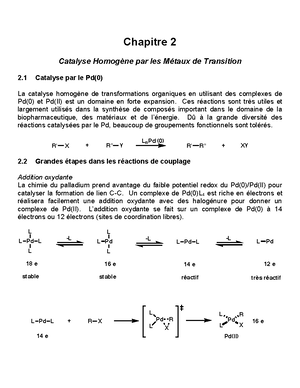 Exercices de chimie organométallique - Vos réponses doivent se trouver ...