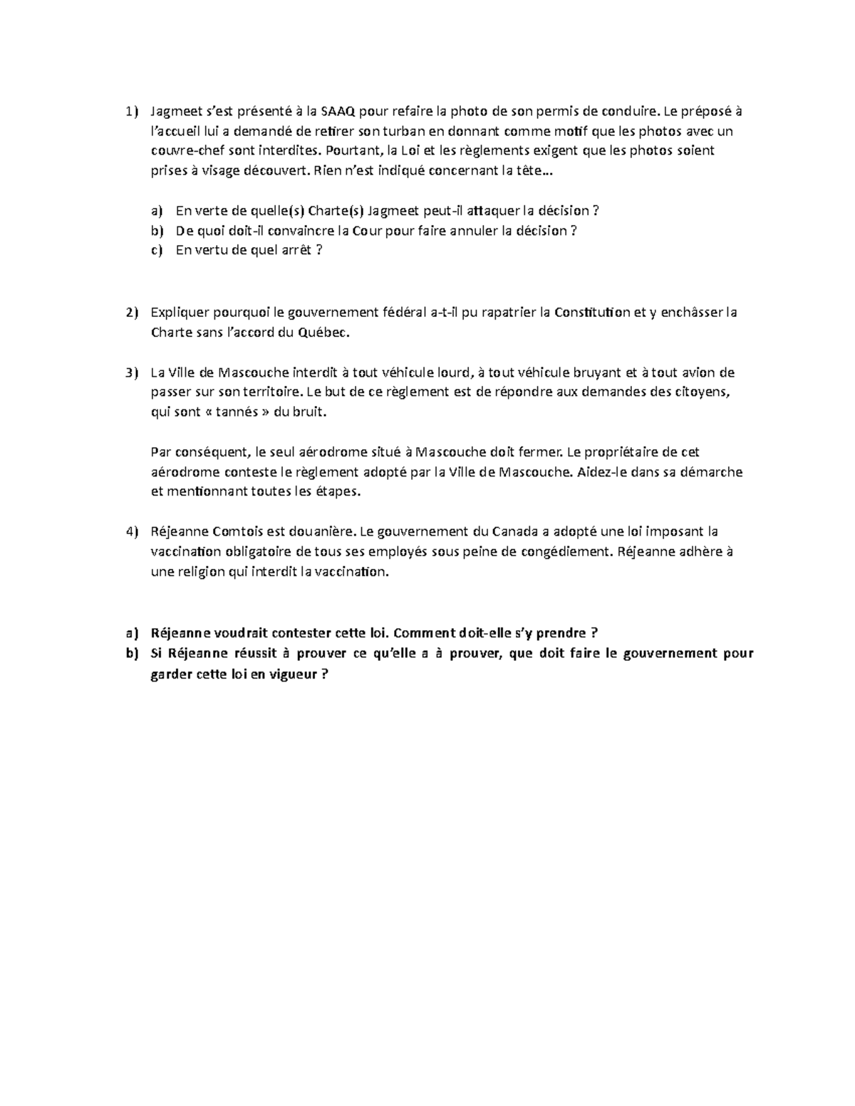 Document de révision - Droit constitutionnel cours fédéral université ...