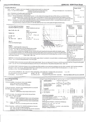 1. Sample Final Exam - ADM 2302 SAMPLE FINAL EXAM Last Name ...