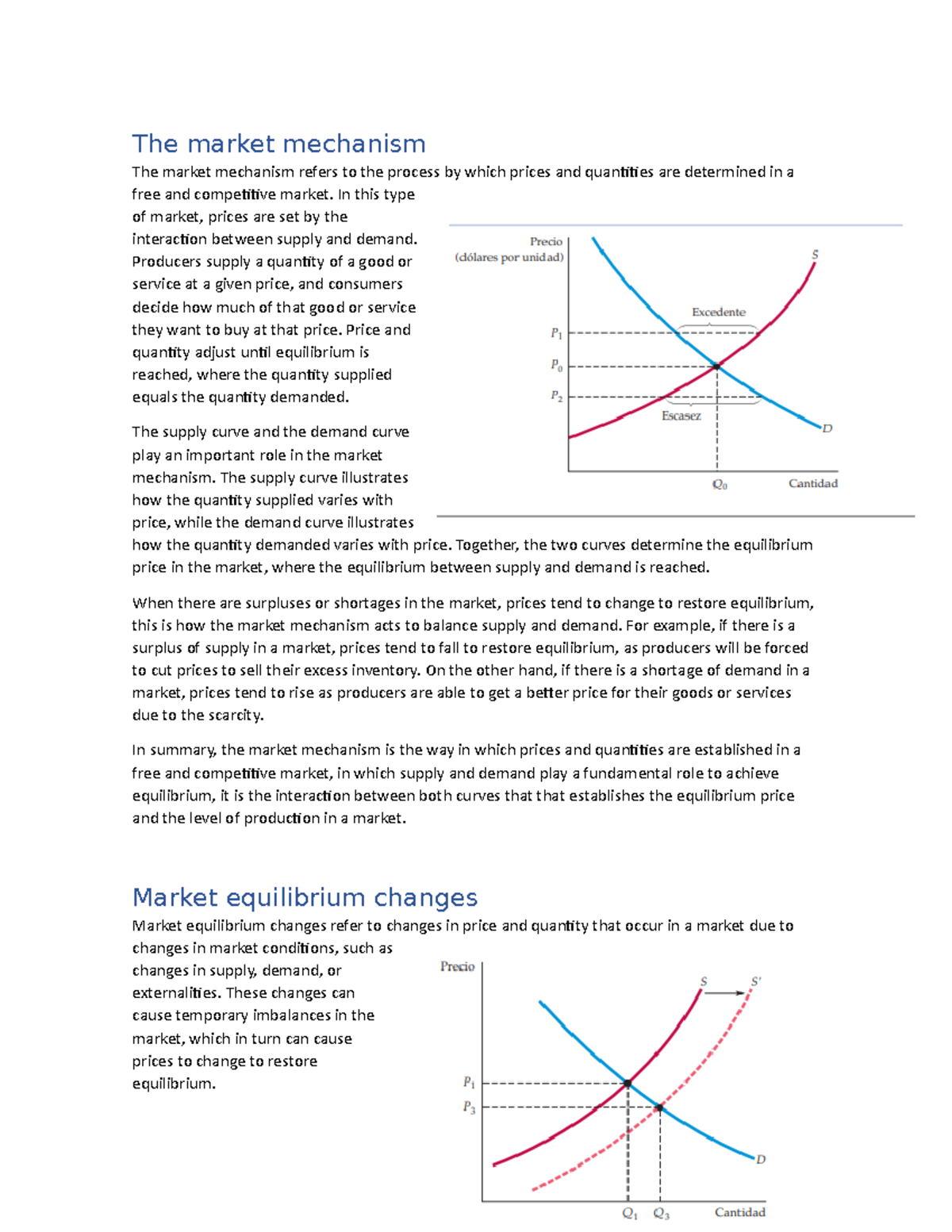 THE Basic Elements OF Supply AND Demand - The market mechanism The ...