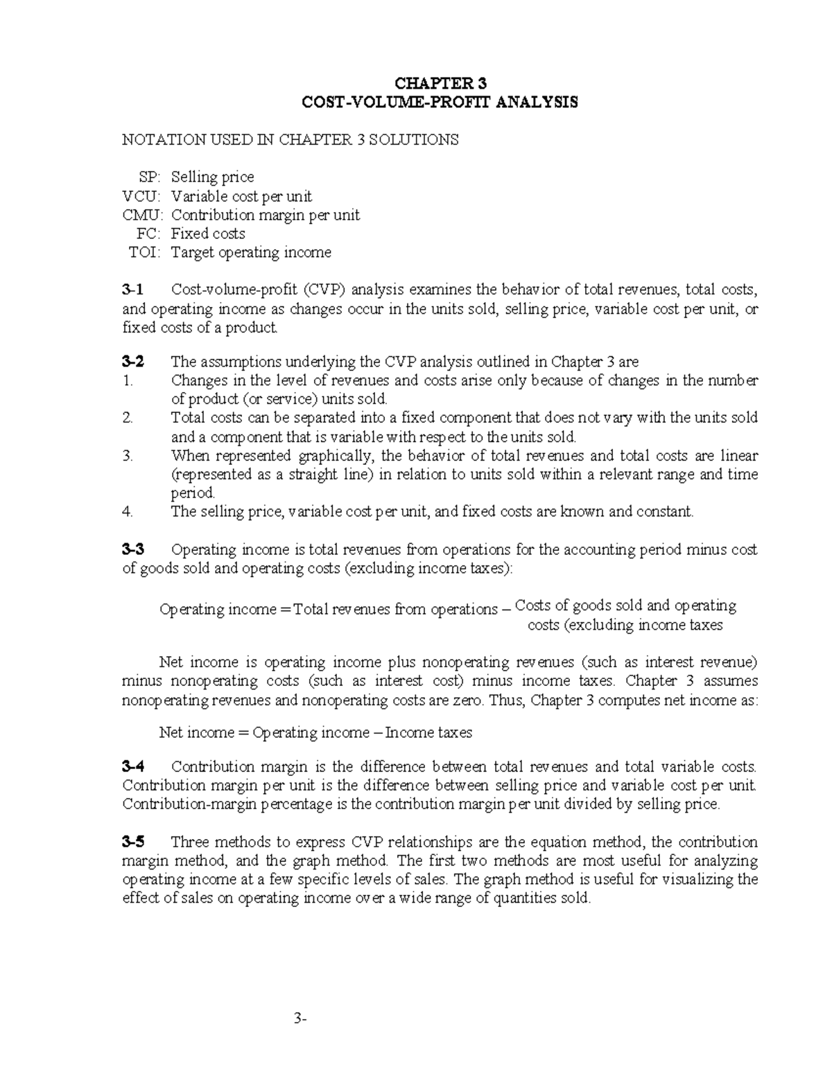 Costacctg 13 sm ch03 - Tutorial solution from the 13th edition of the ...