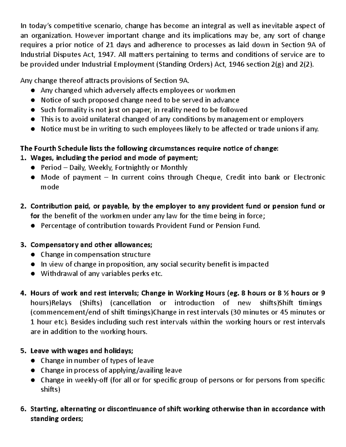 Notice of Change (Section 9A) - In today’s competitive scenario, change ...