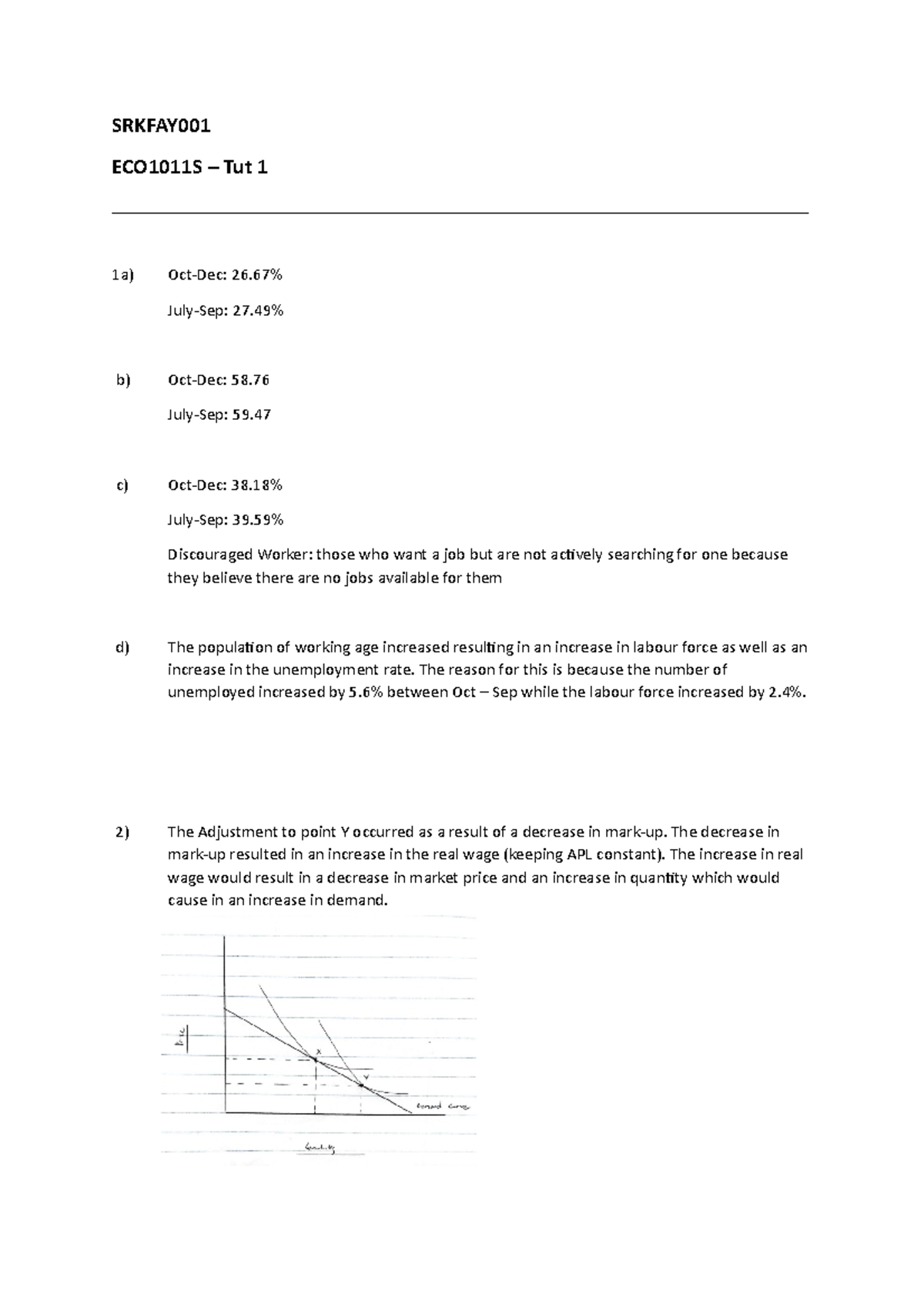 ECO Tut 1 - it is the first tut of 2022 - SRKFAY ECO1011S – Tut 1 - Studocu