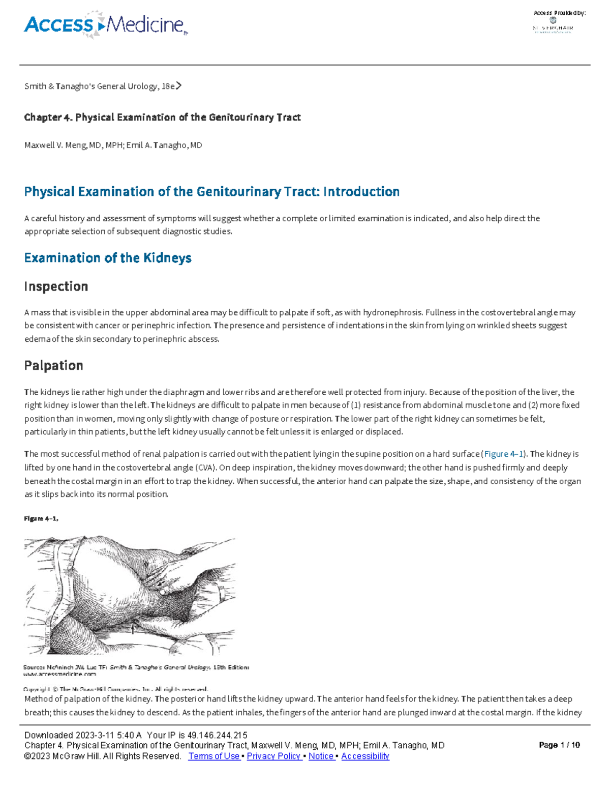 Chapter 4. Physical Examination of the Genitourinary Tract - Smith & Tanagho's General Urology ...