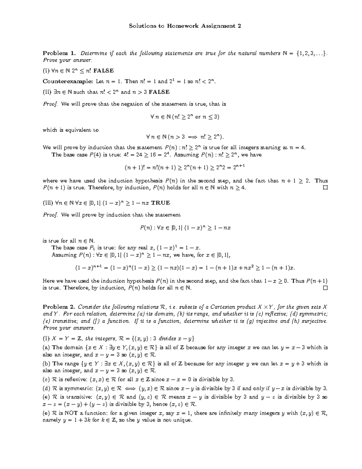 Assignment 2 solution MATH 364 2021 Fall - MATH 364 - Concordia - Studocu
