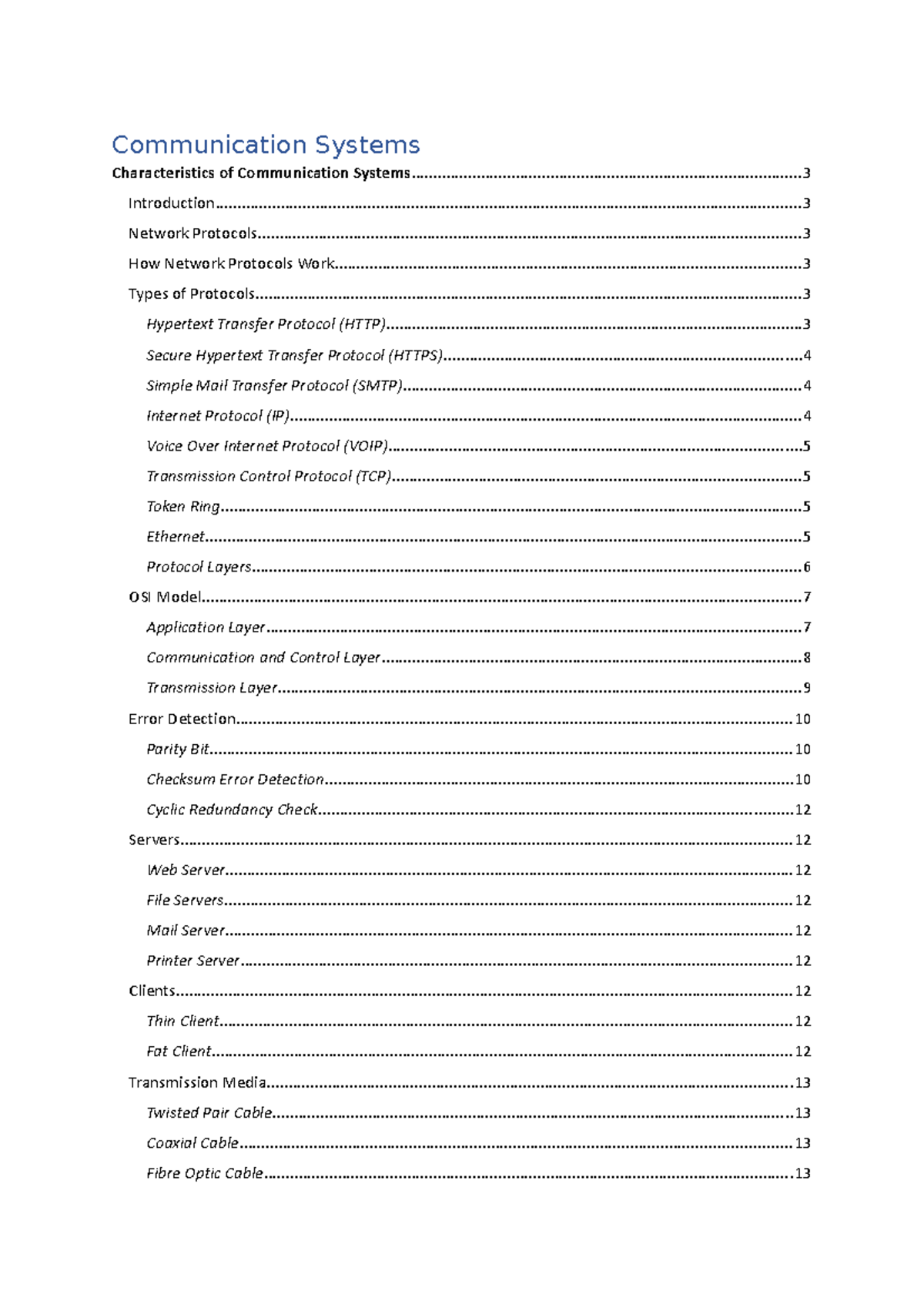 IPT Communication Systems - - Studocu