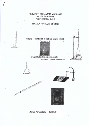 Chimie Descriptive I Serie 4 - Chimie Minérale - Studocu