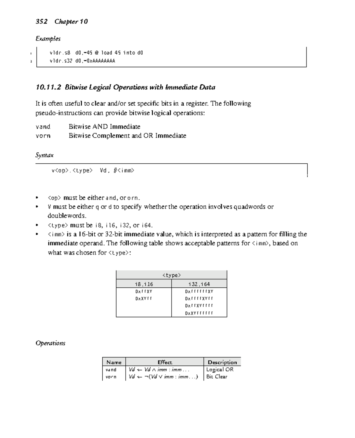 Modern Assembly Language Programming 85 352 Chapter 10 Examples 1 Vldr D045 Load 45 Into D