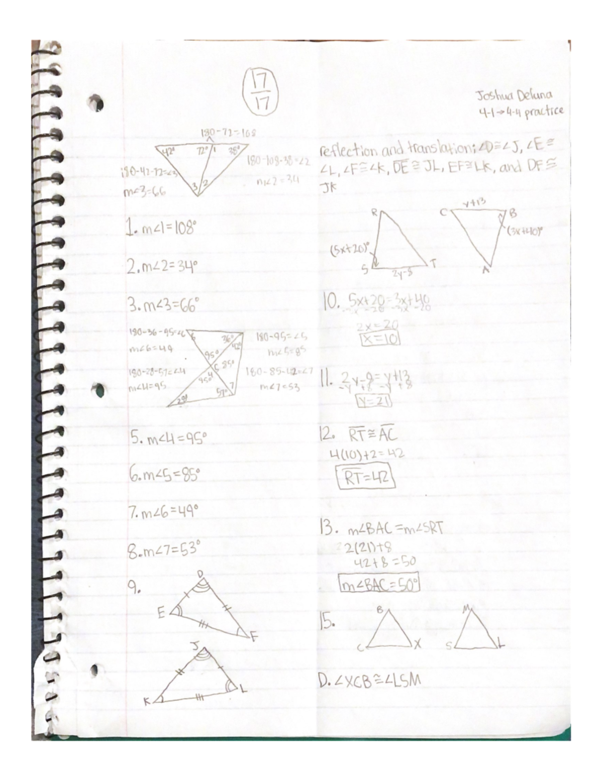 4-1 to 4-4 practice - Dhjshshdhd - MATH 226 - Studocu