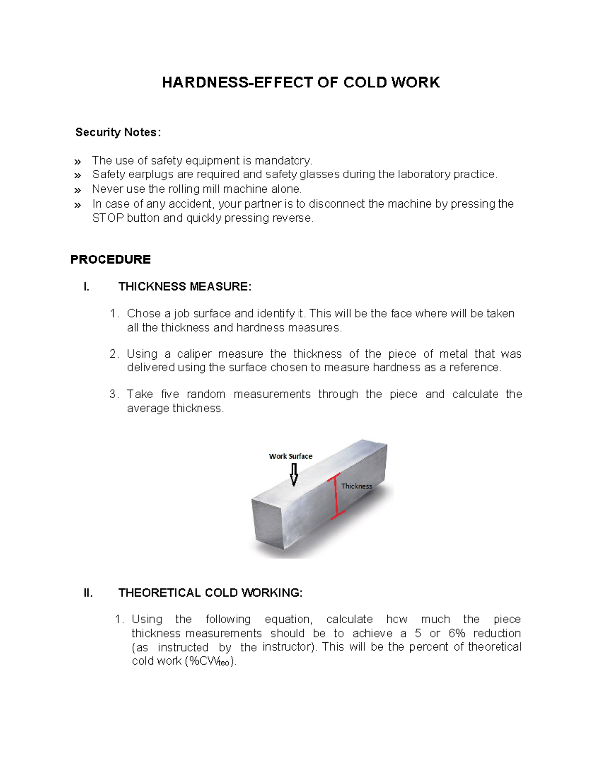 Hardness-COLD Rolling Experiment-GUIA Modificada - HARDNESS-EFFECT OF ...