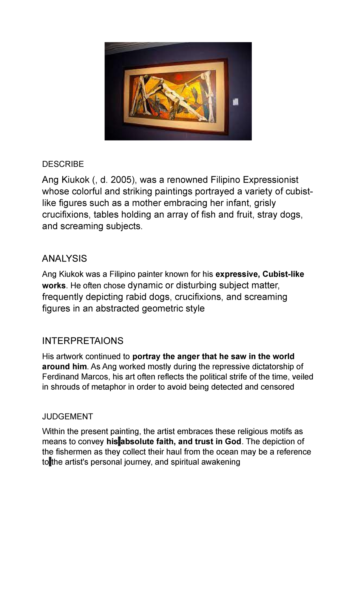BAHO AKO - XCZAV - DESCRIBE Ang Kiukok (, d. 2005), was a renowned ...