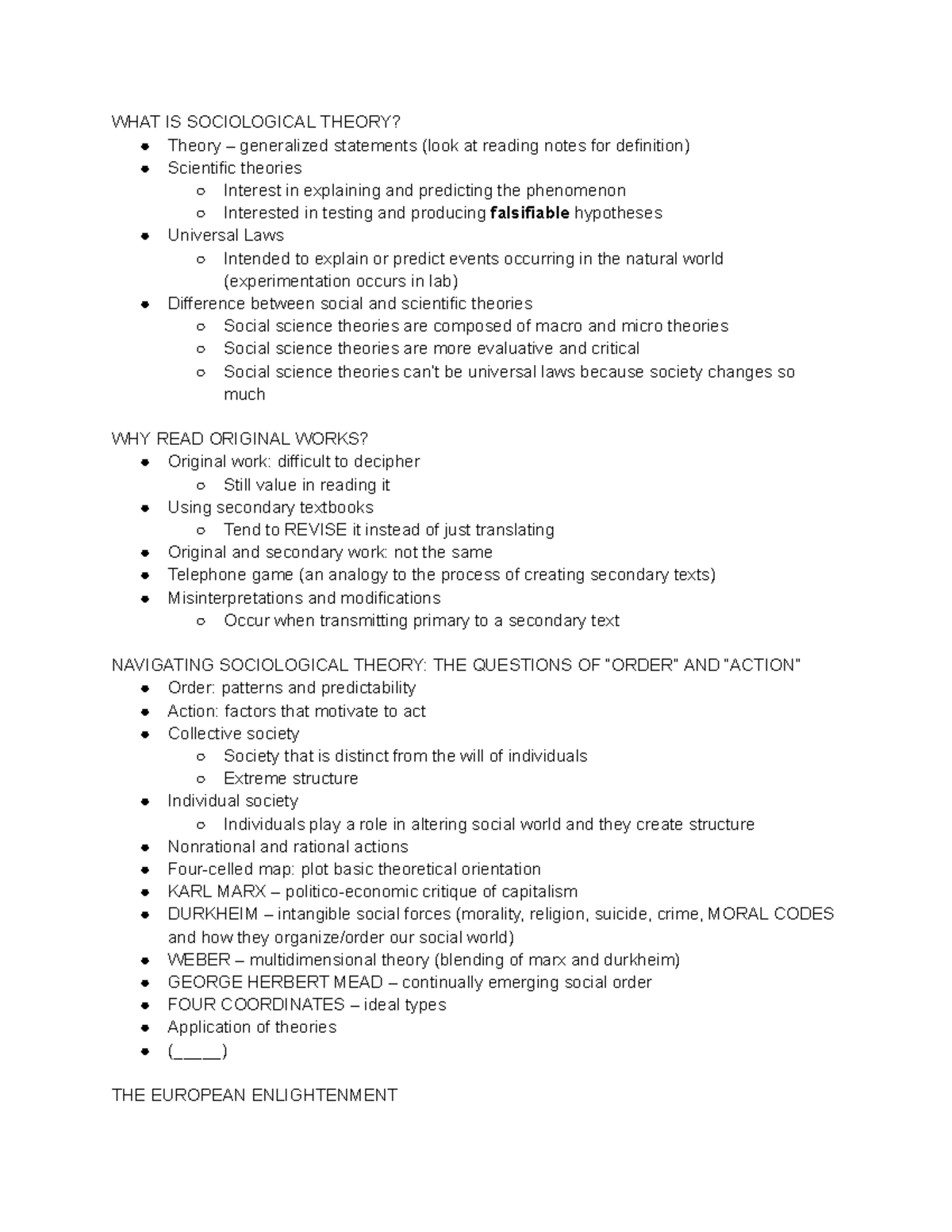 Chapter 1 Introduction - WHAT IS SOCIOLOGICAL THEORY? Theory ...