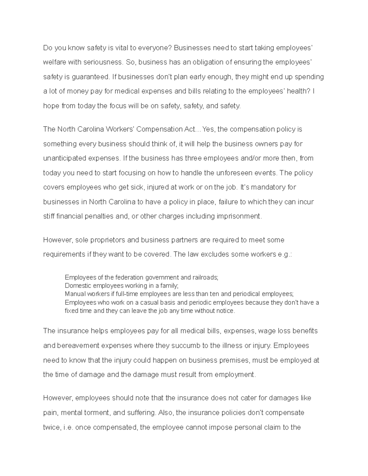 How Workers' Compensation Policy Works - Do you know safety is vital to ...