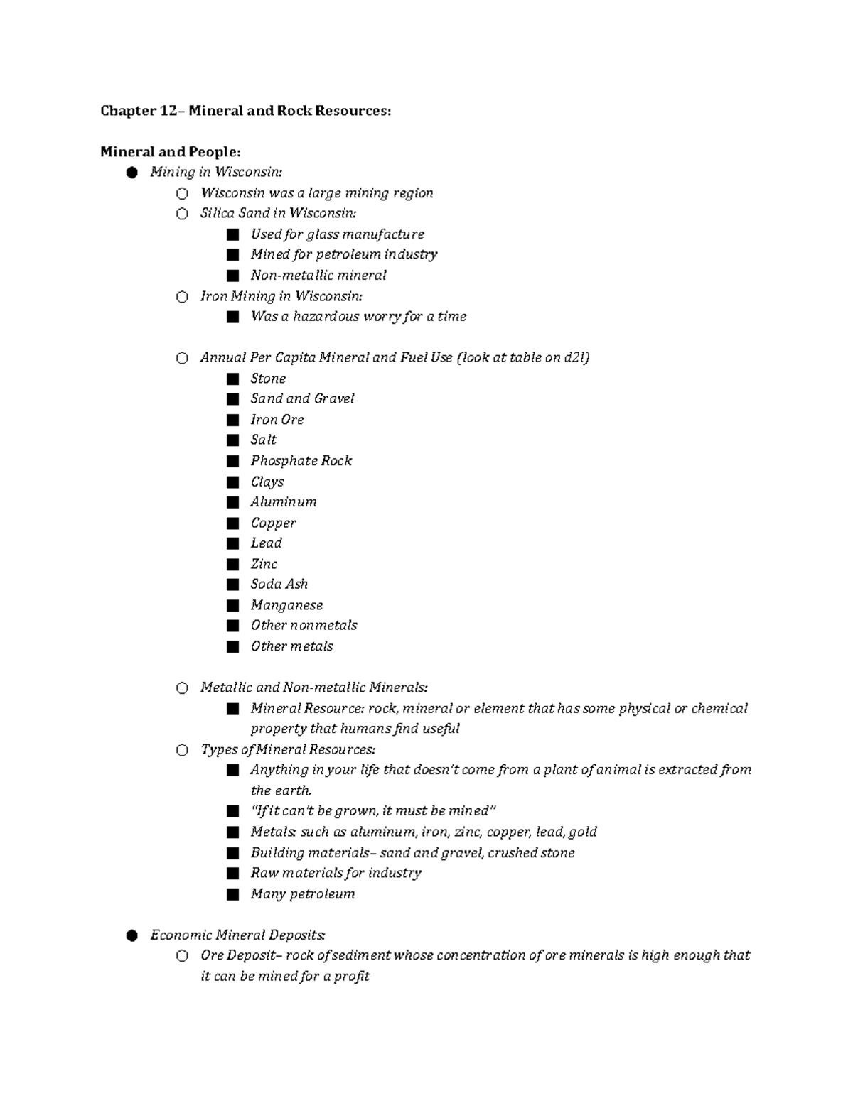 Chapter 12 Minerals - Dr. Maureen A. Muldoon - Chapter 12– Mineral and ...