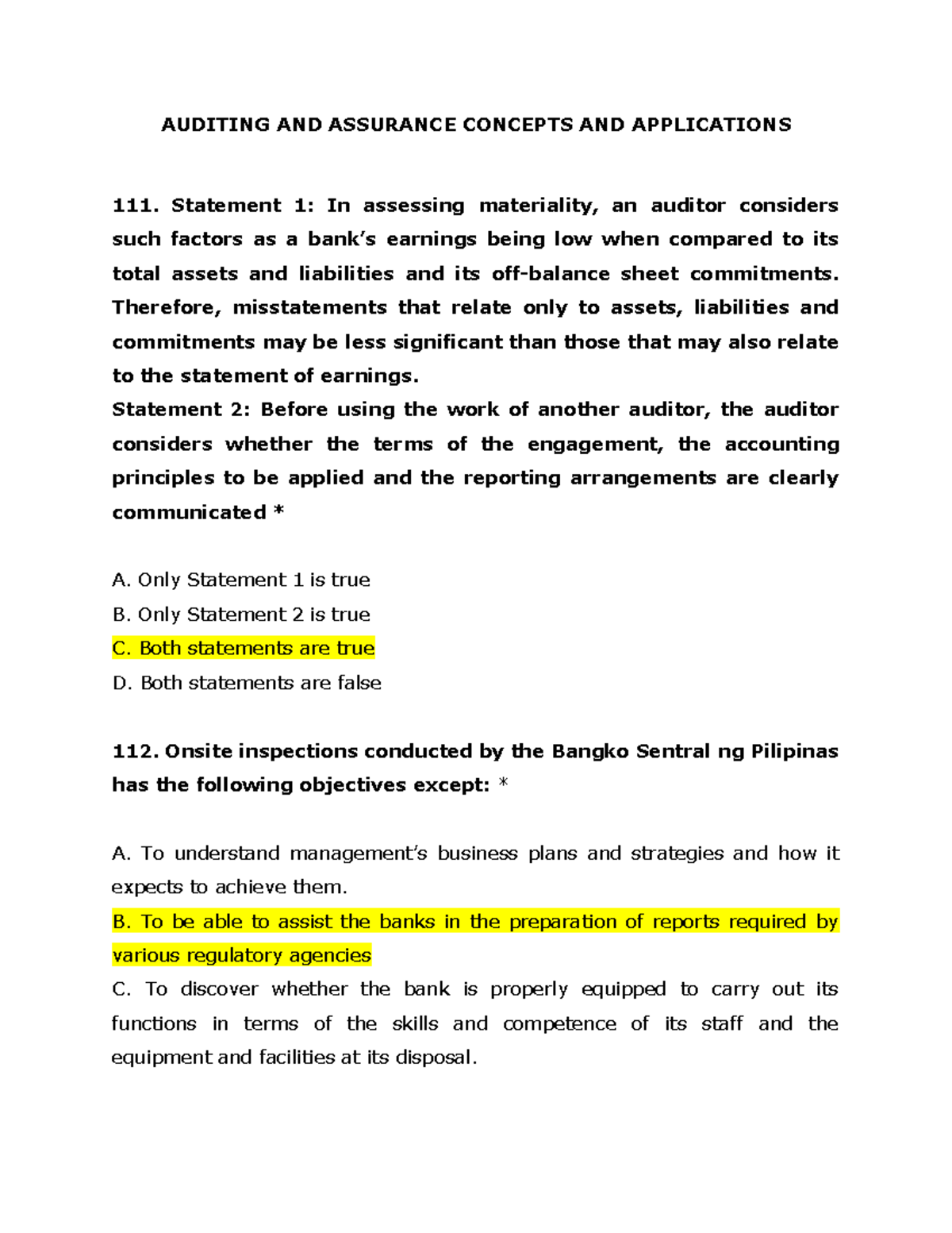 Auditing AND Assurance Concepts AND Applications - 12 - AUDITING AND ASSURANCE CONCEPTS AND ...