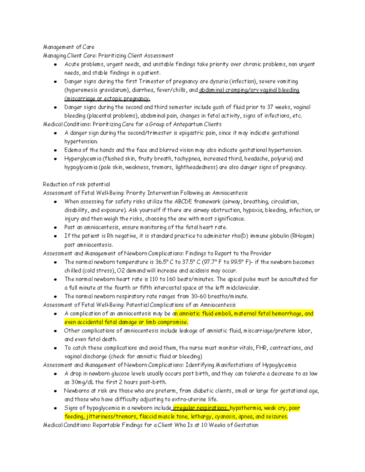 Maternal ATI remediation NEW - Management of Care Managing Client Care ...