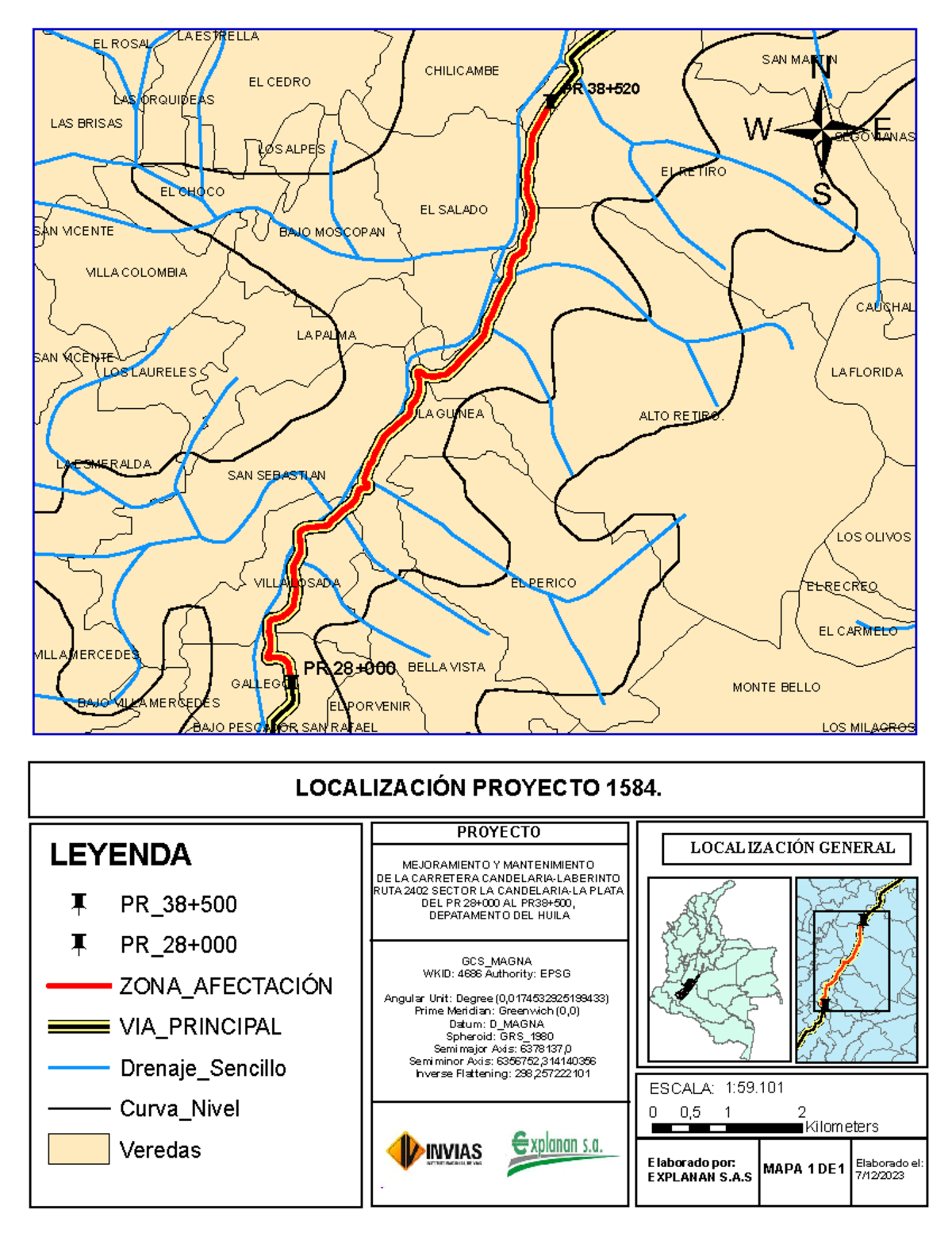 LocalizacióN Proyecto 1584 - c c ALTO RETIRO. EL RETIRO SAN SEBASTIAN ...