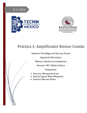 Práctica 10. Equipo 7 - practica 10 - INSTITUTO TECNOLOGICO DE SAN LUIS POTOSÍ Carrera ...