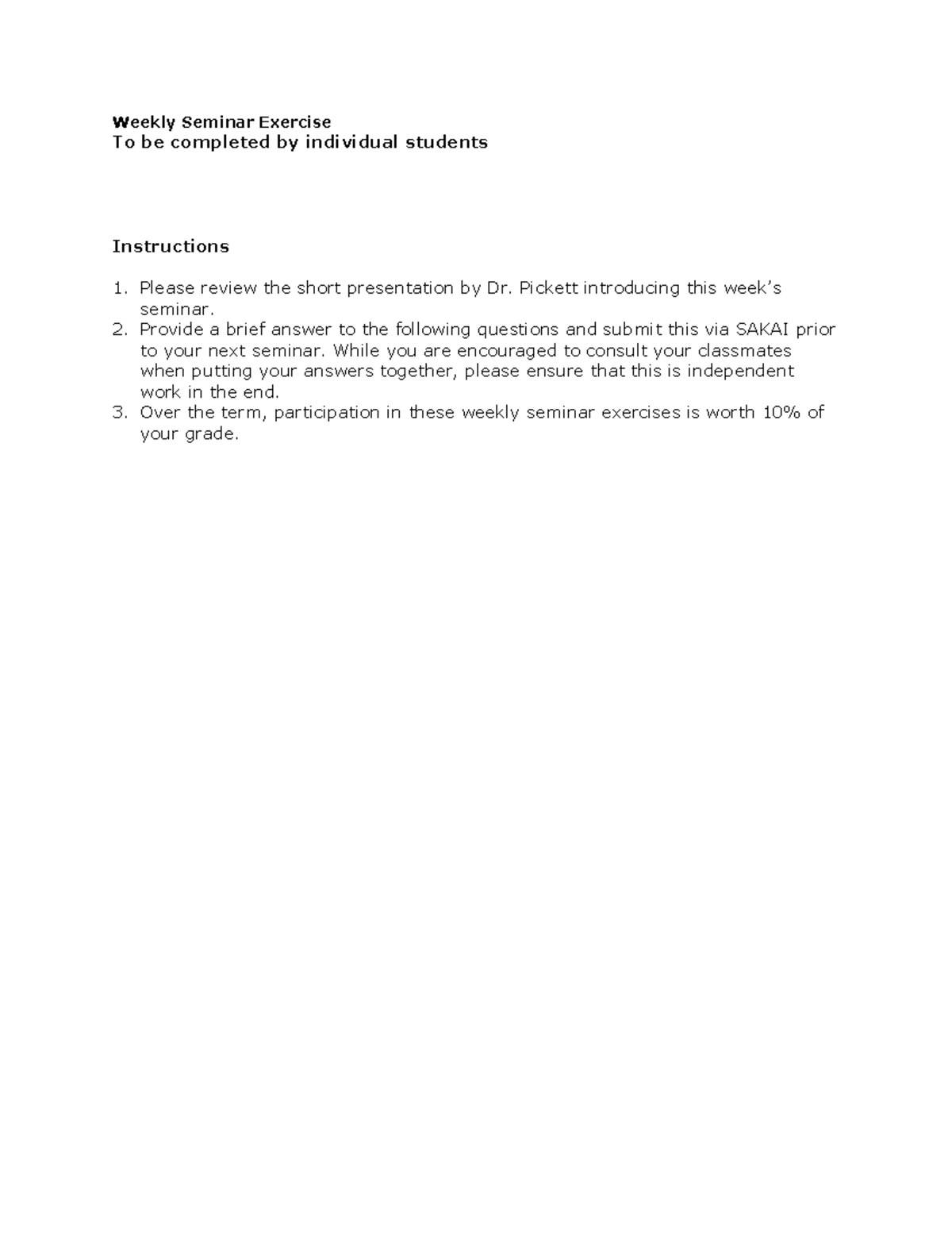 Seminar 4 Tasks done - Weekly Seminar Exercise To be completed by ...