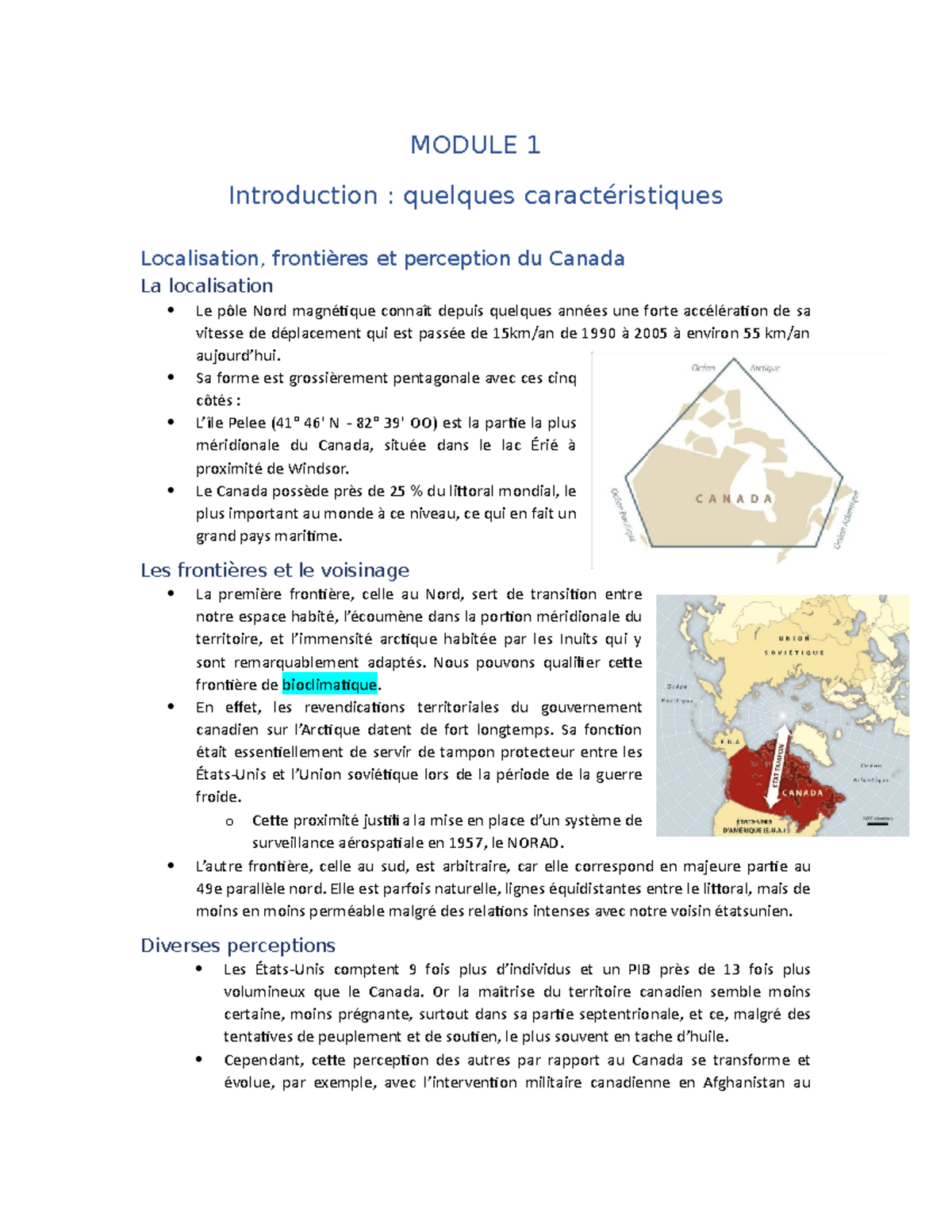 Module 1 ; Introduction - MODULE 1 Introduction : quelques caractéristiques Localisation ...