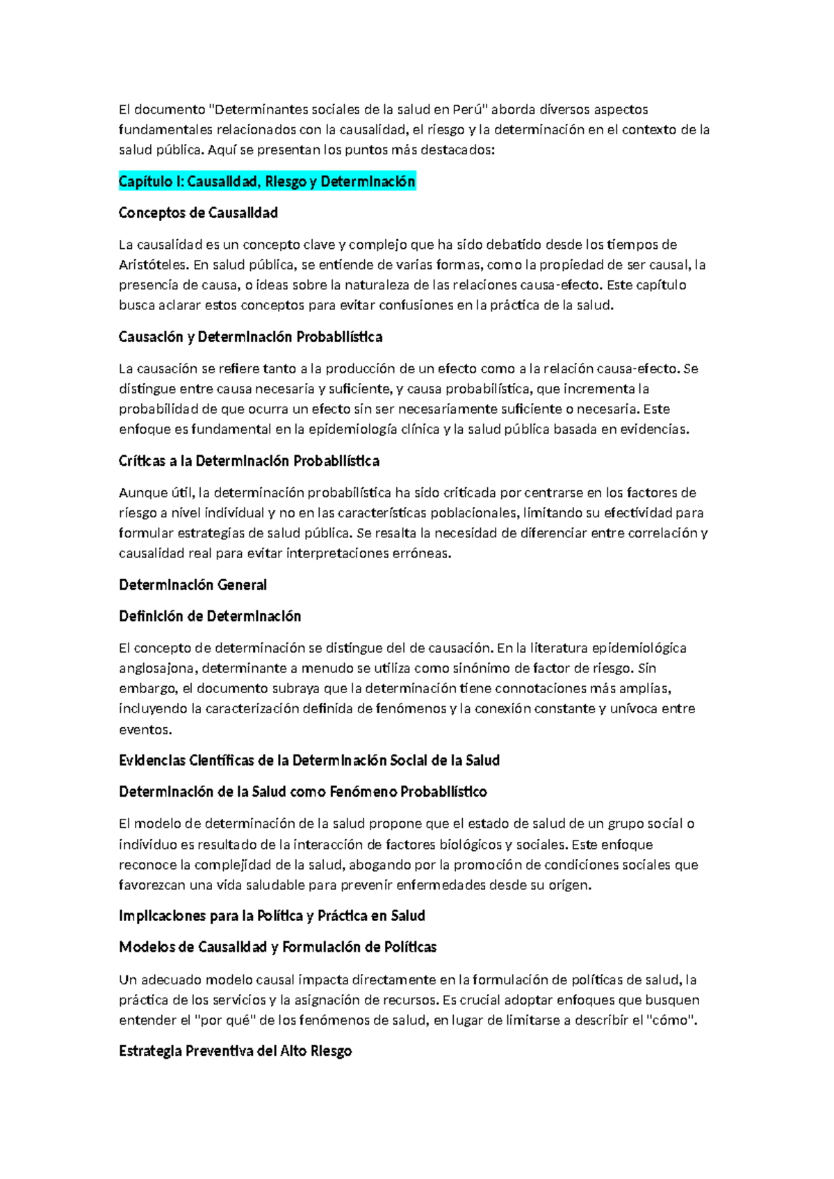 Determinantesss - frfrf - El documento "Determinantes sociales de la ...