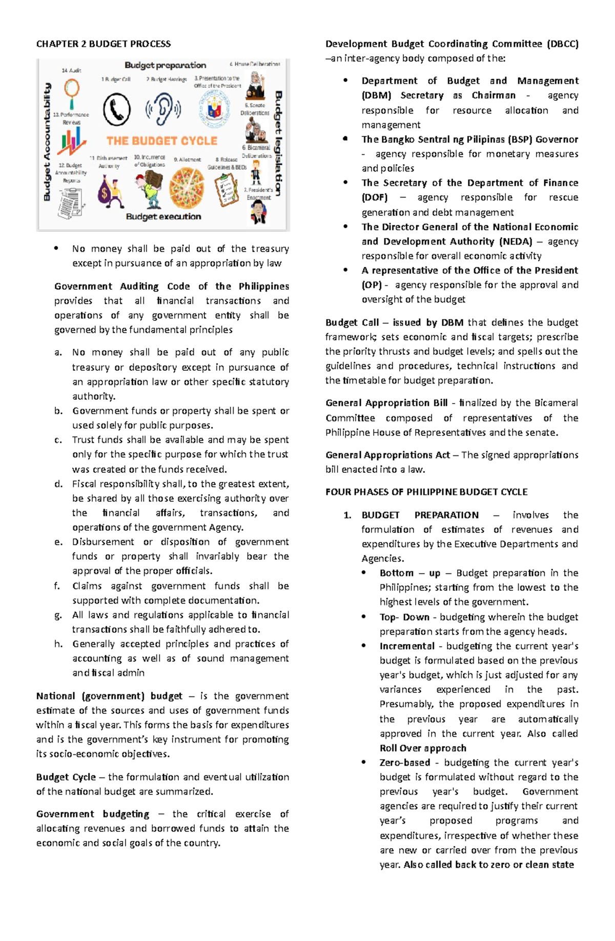 Chapter 2 Budget Process - CHAPTER 2 BUDGET PROCESS No money shall be paid out of the treasury ...