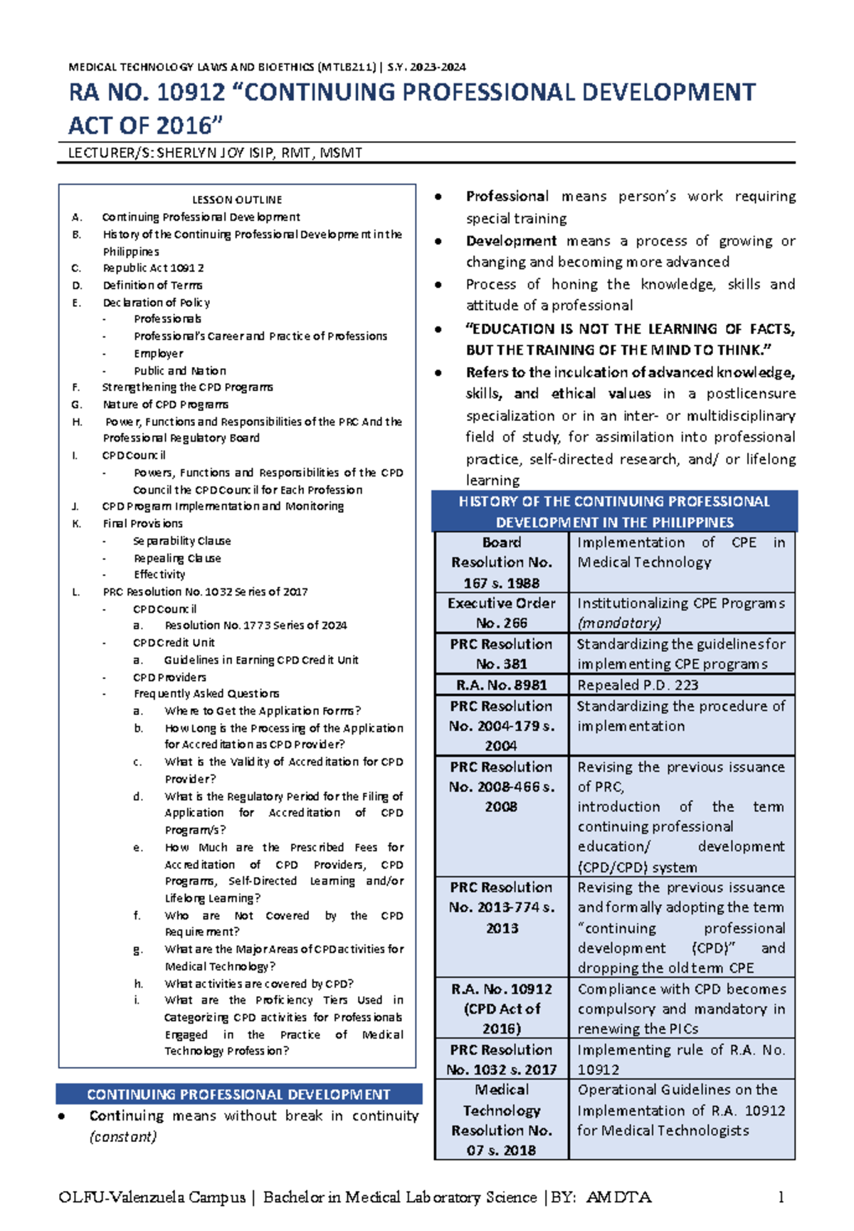 MTLB211-RA. NO. 10912 - MEDICAL TECHNOLOGY LAWS AND BIOETHICS (MTLB211 ...