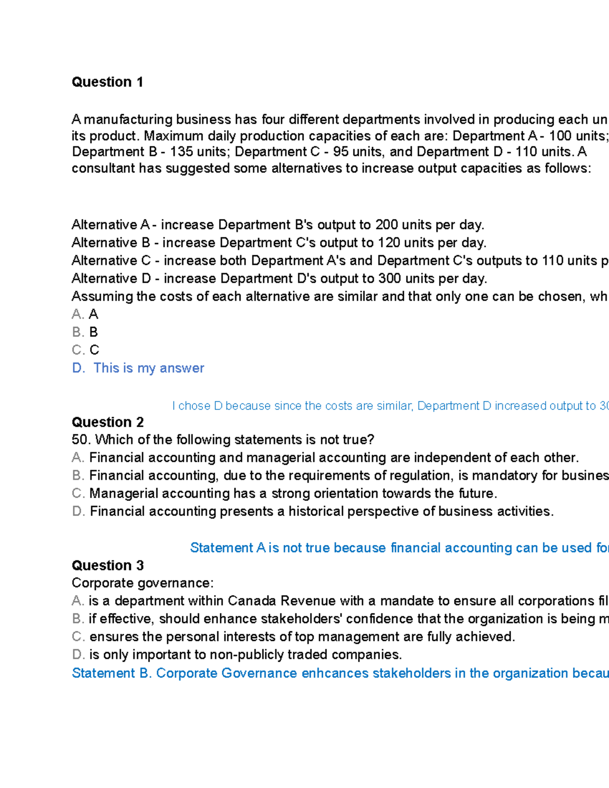 Studocu Assignment 1 Classification Costs and Lean Management by Abraar ...