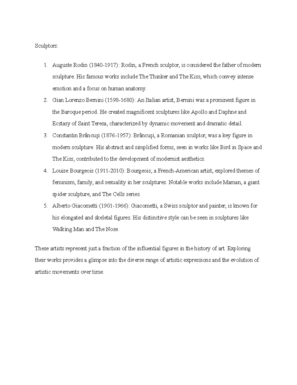 Famous Sculptors - Sculptors: Auguste Rodin (1840-1917): Rodin, a ...