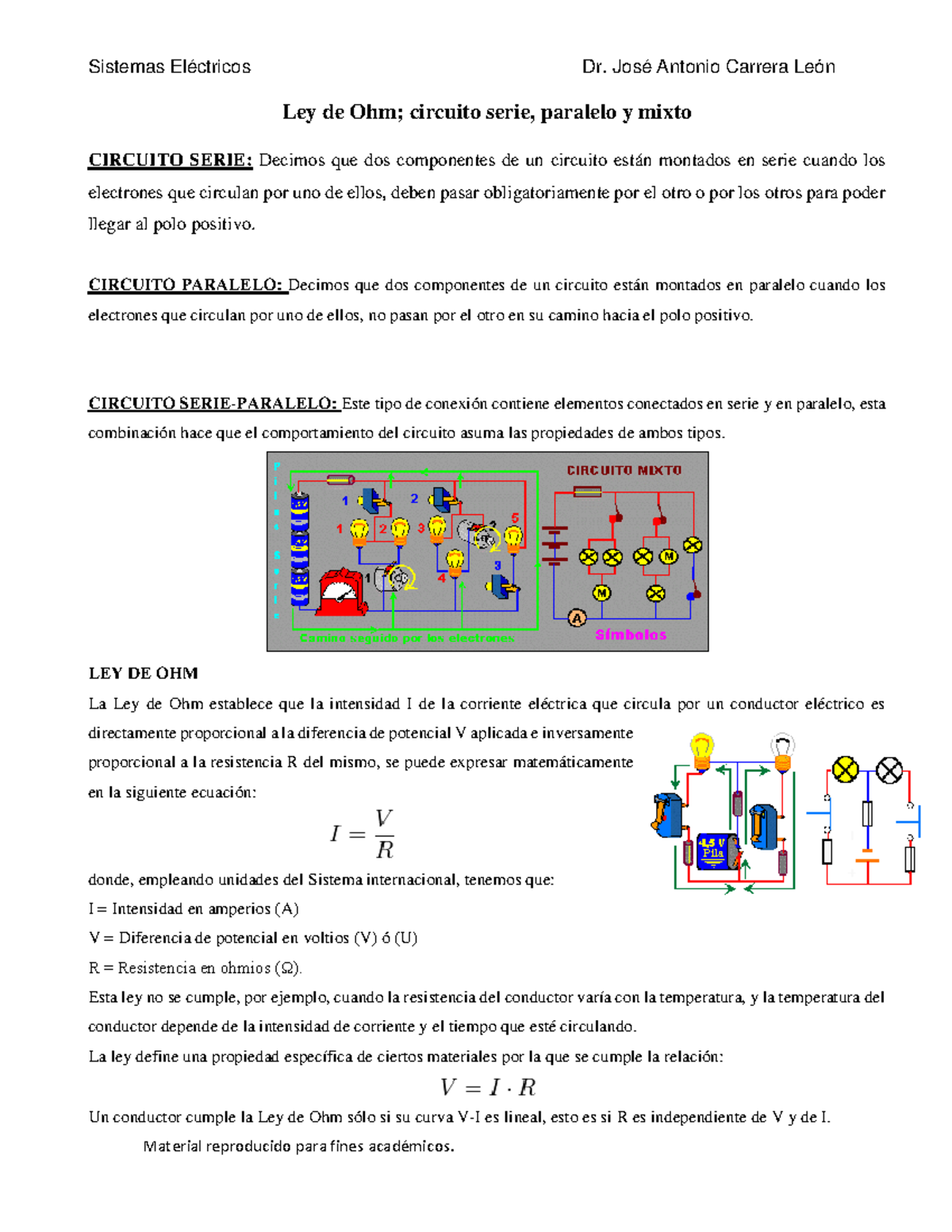 Circuito Serie - Warning: TT: undefined function: 32 Warning: TT: undefined function: 32 Ley de ...