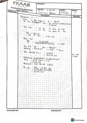 PART 1 - Continuous Beam Design (PART1) - Design Of Reinforced Concrete ...